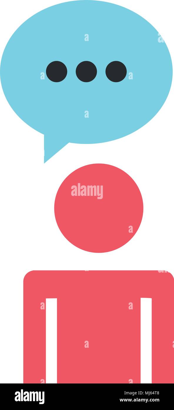 human figure with speech bubble silhouette Stock Vector Image & Art - Alamy