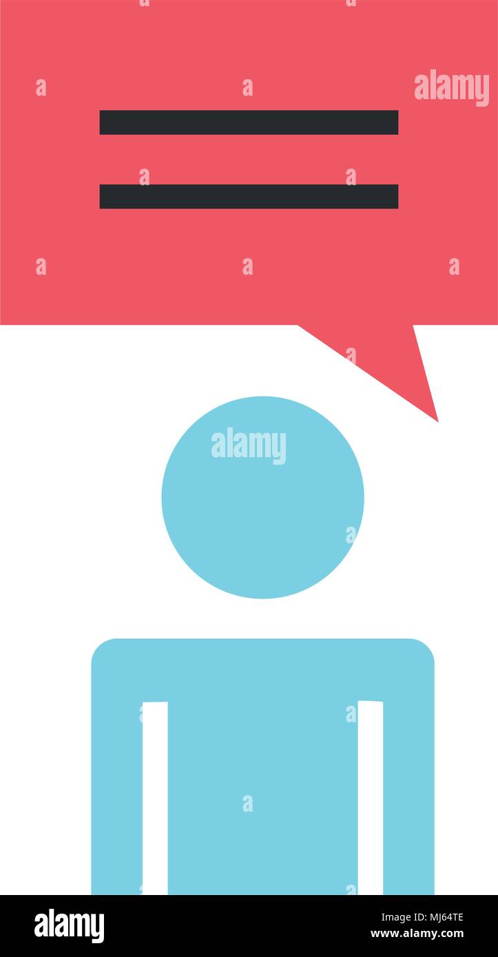 human figure with speech bubble silhouette Stock Vector Image & Art - Alamy