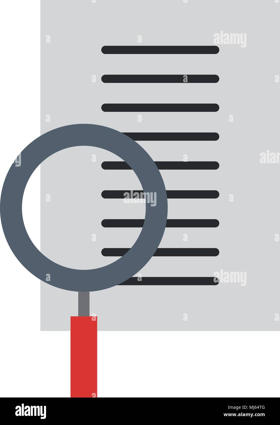 magnifying glass with paper Stock Vector Image & Art - Alamy