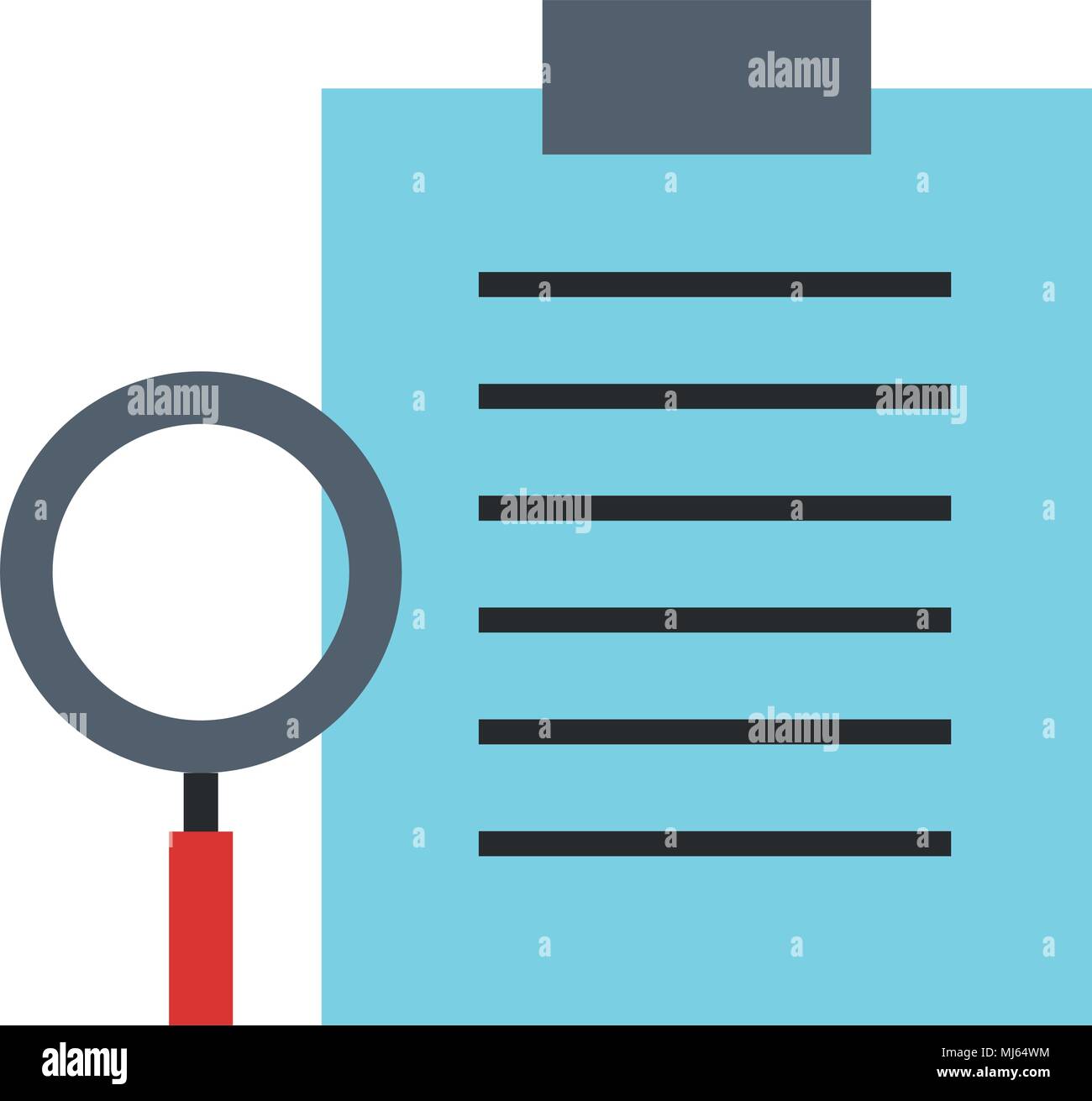 checklist document with magnifying glass Stock Vector Image & Art - Alamy