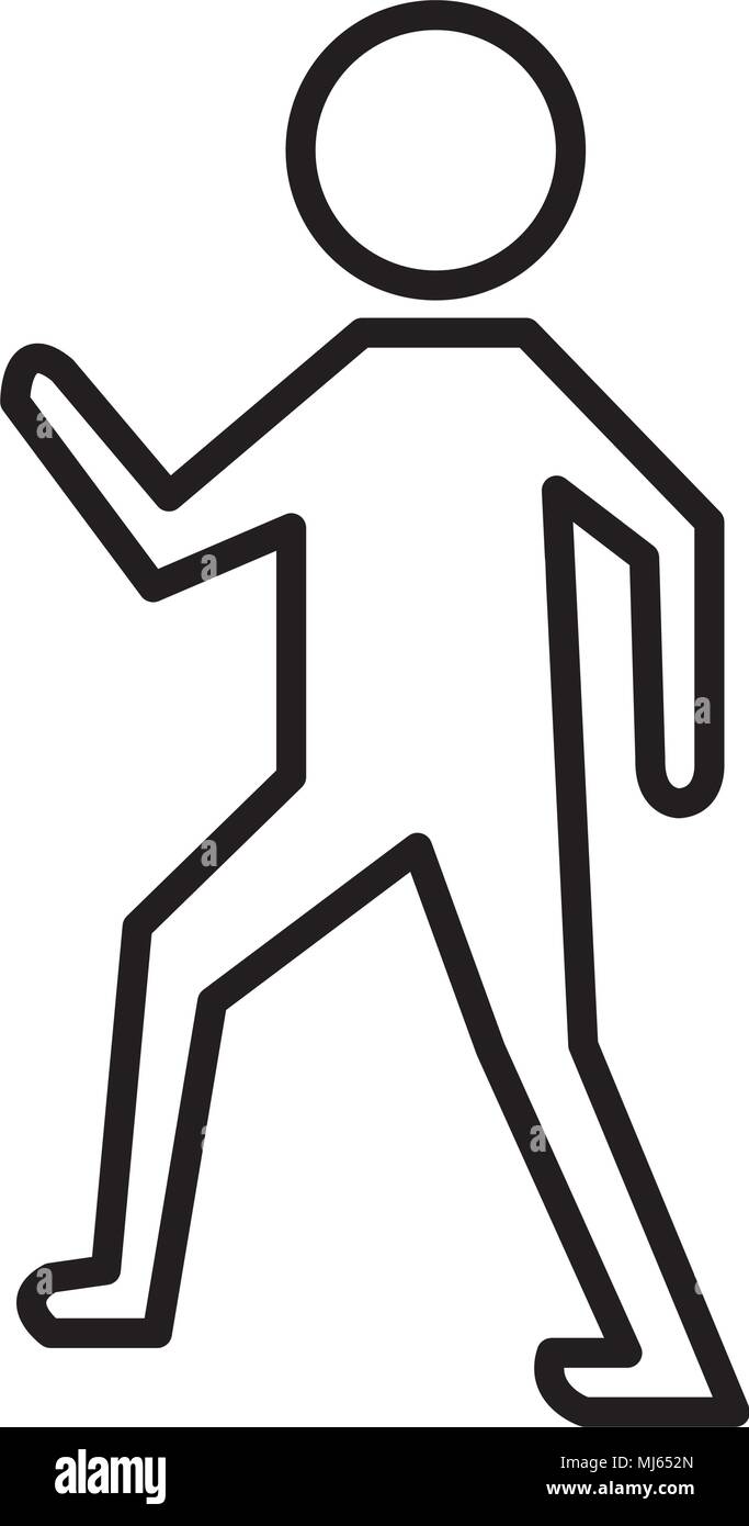 Human Figure Black Walking