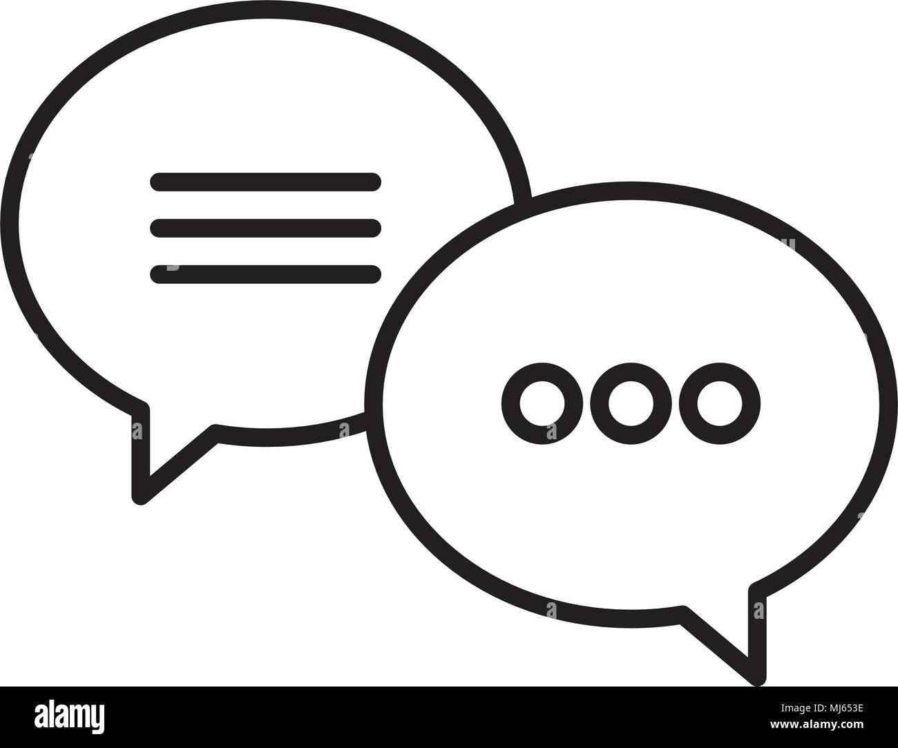 Two messages Stock Vector Images - Alamy