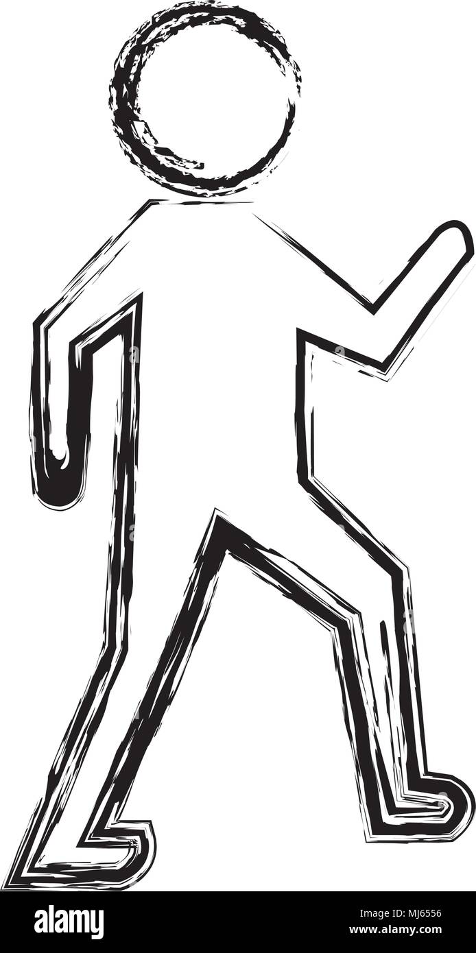 Human Figure Black Walking