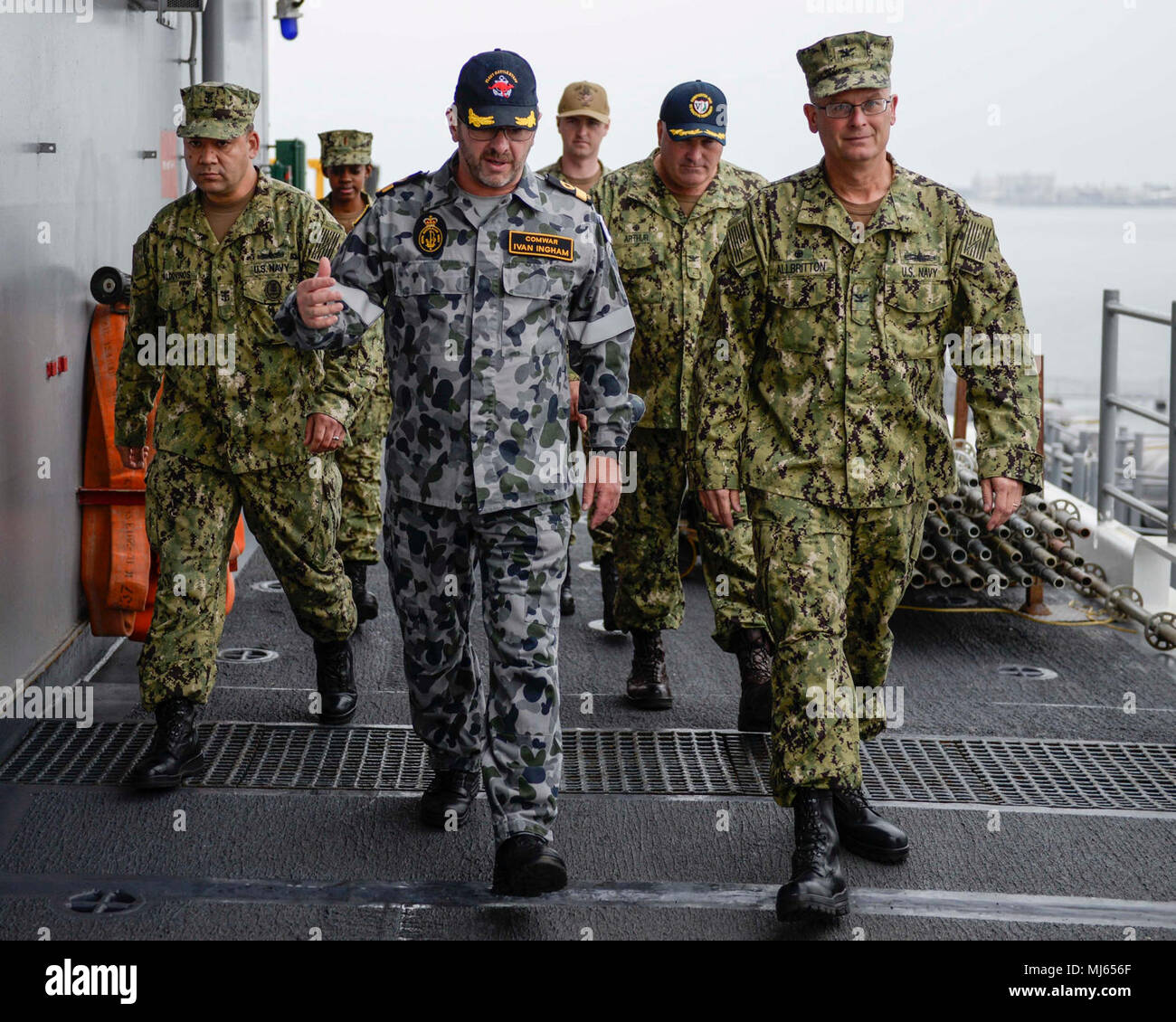 DIEGO (April 5, 2018) Rear Adm. Ivan Ingham, Commodore Warfare, Royal ...