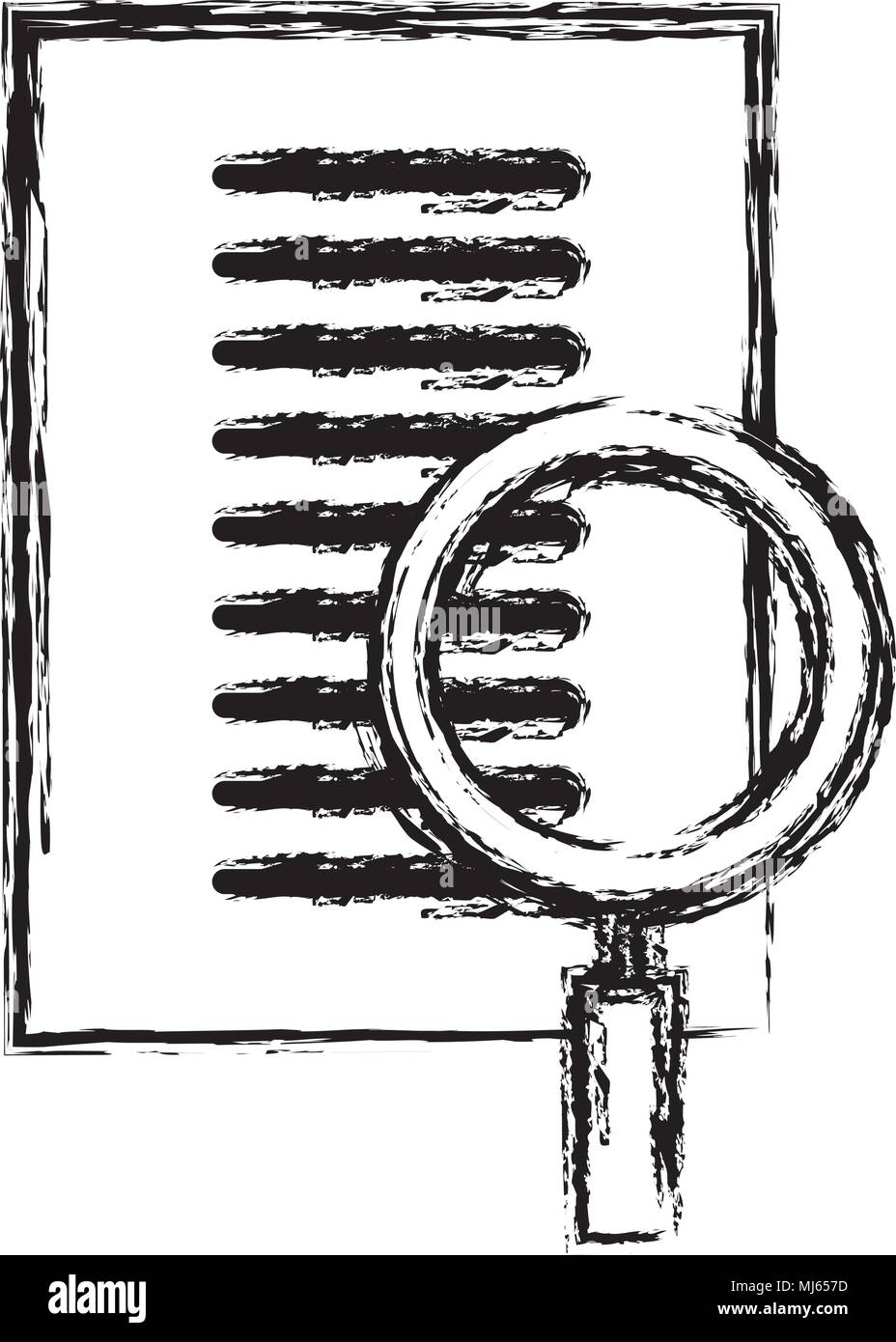 magnifying glass with paper Stock Vector Image & Art - Alamy