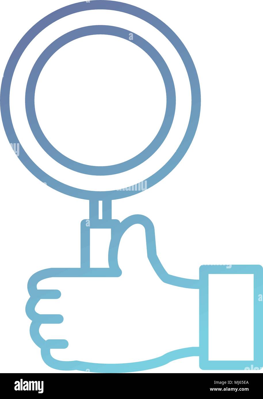 hand human with magnifying glass isolated icon Stock Vector Image & Art ...