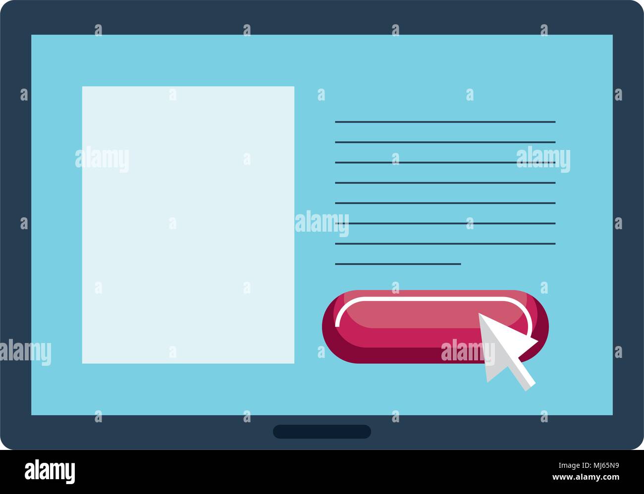 tablet with arrow cursor Stock Vector Image & Art - Alamy