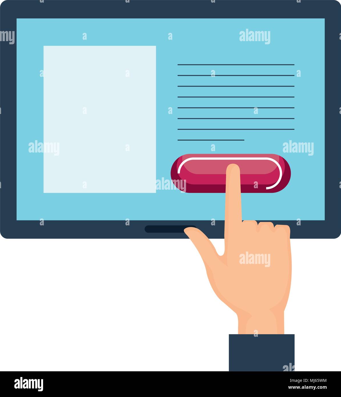 hand human with tablet Stock Vector Image & Art - Alamy