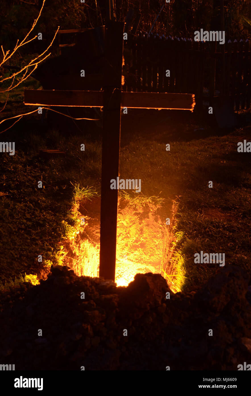 Open Grave At Night