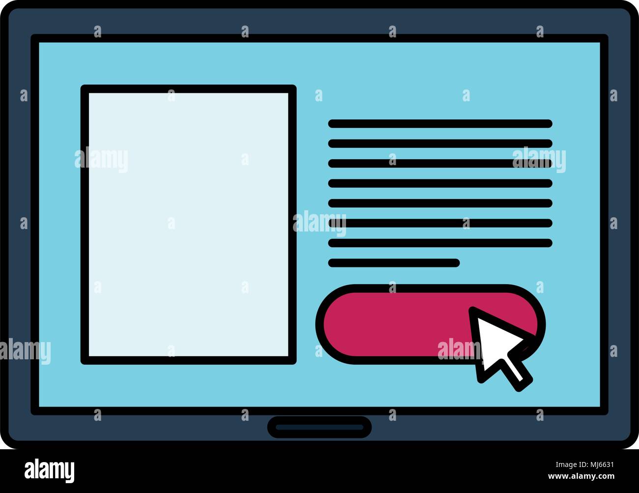 tablet with arrow cursor Stock Vector Image & Art - Alamy