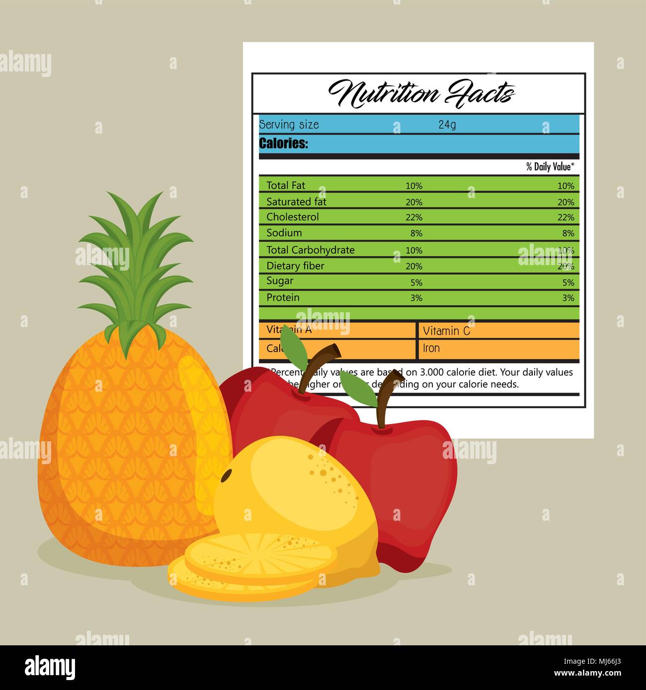 Pineapple nutrition facts hi-res stock photography and images - Alamy