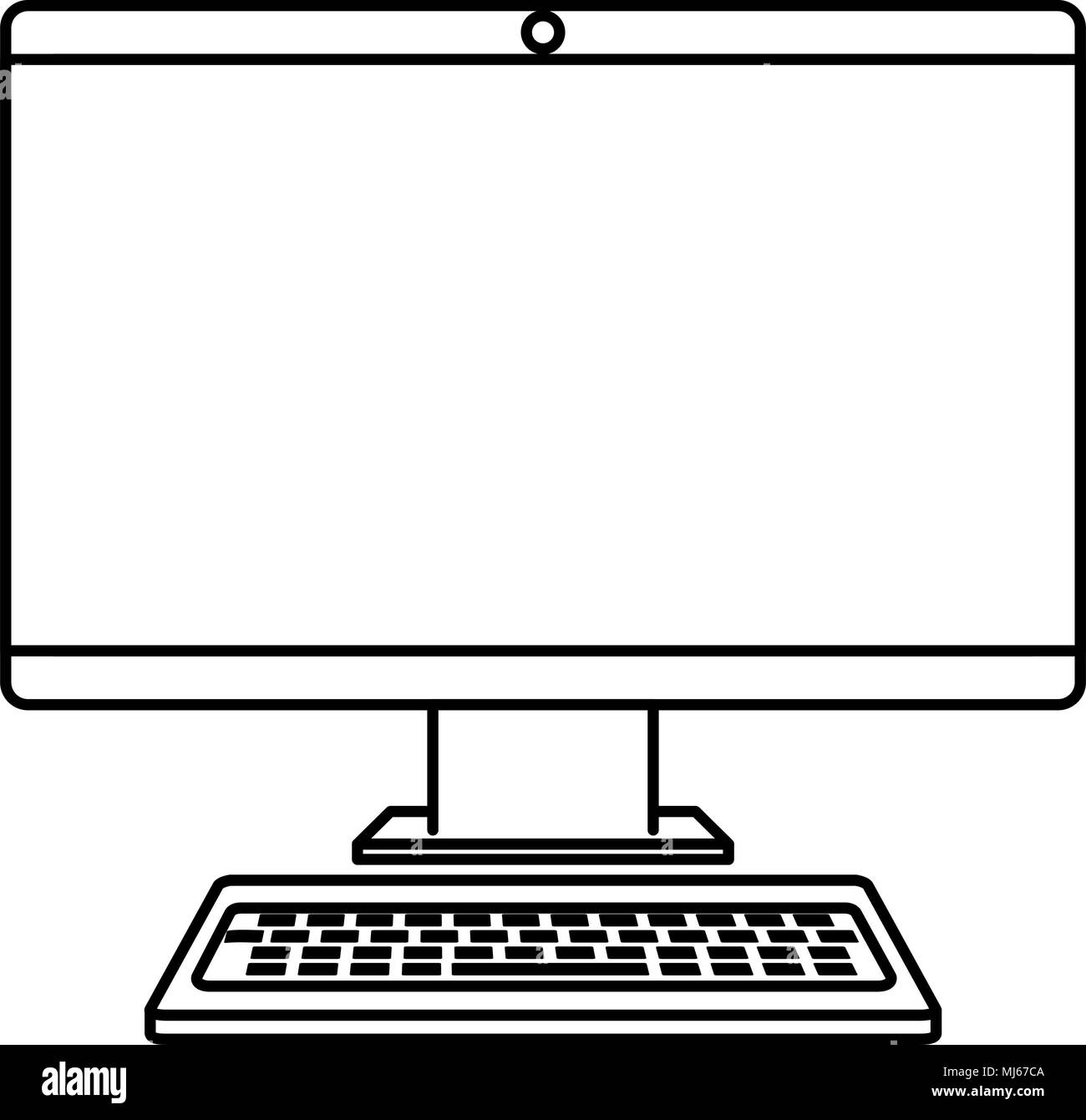 desktop computer isolated icon Stock Vector Image & Art - Alamy