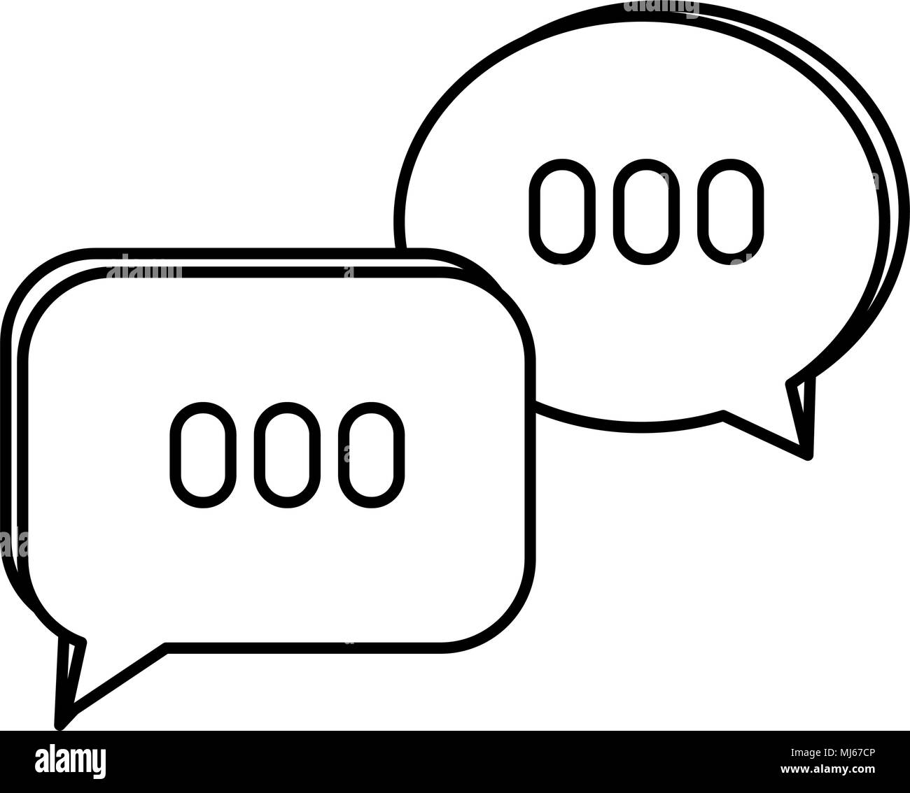 Messages icon Black and White Stock Photos & Images - Alamy