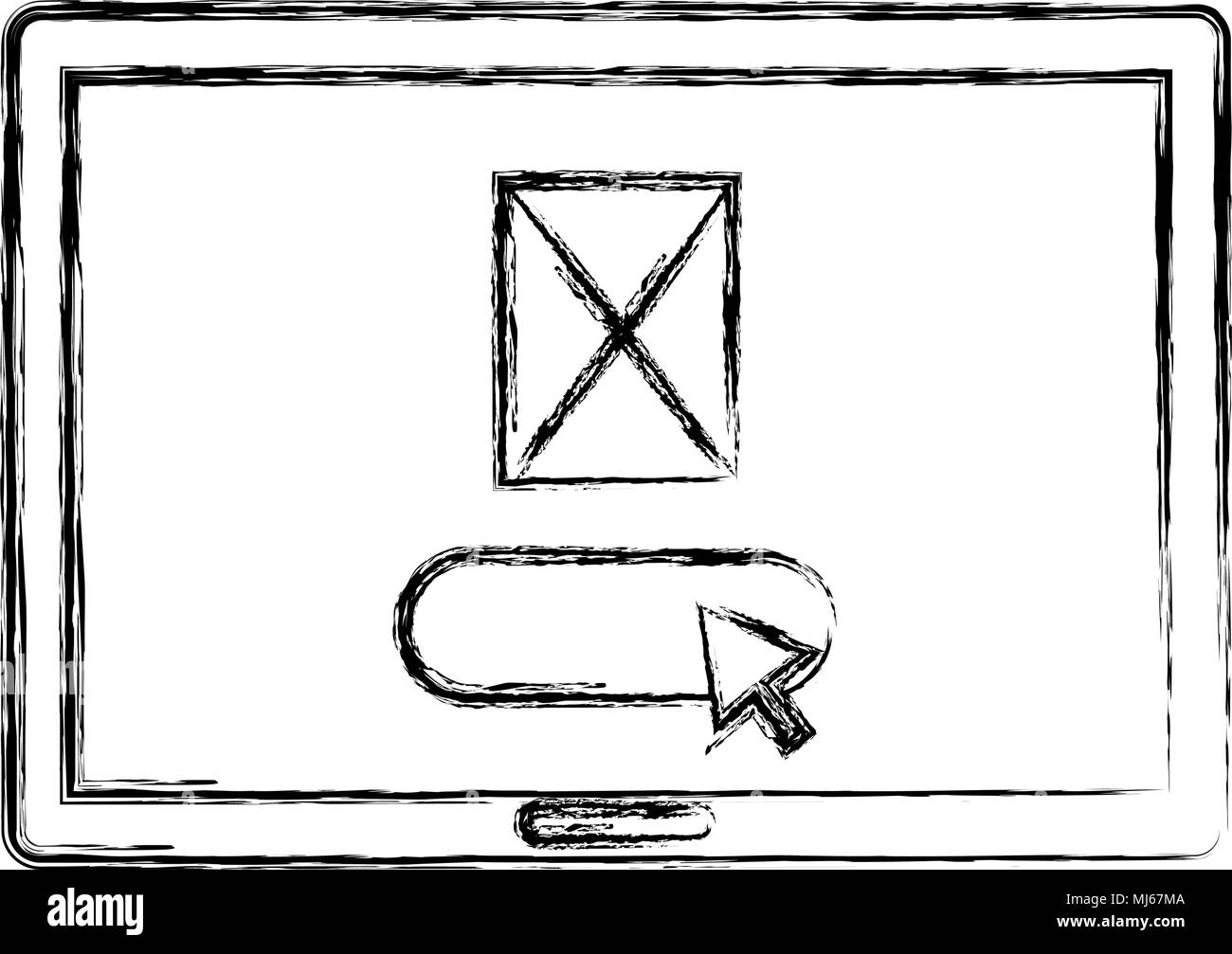 tablet with arrow cursor Stock Vector Image & Art - Alamy