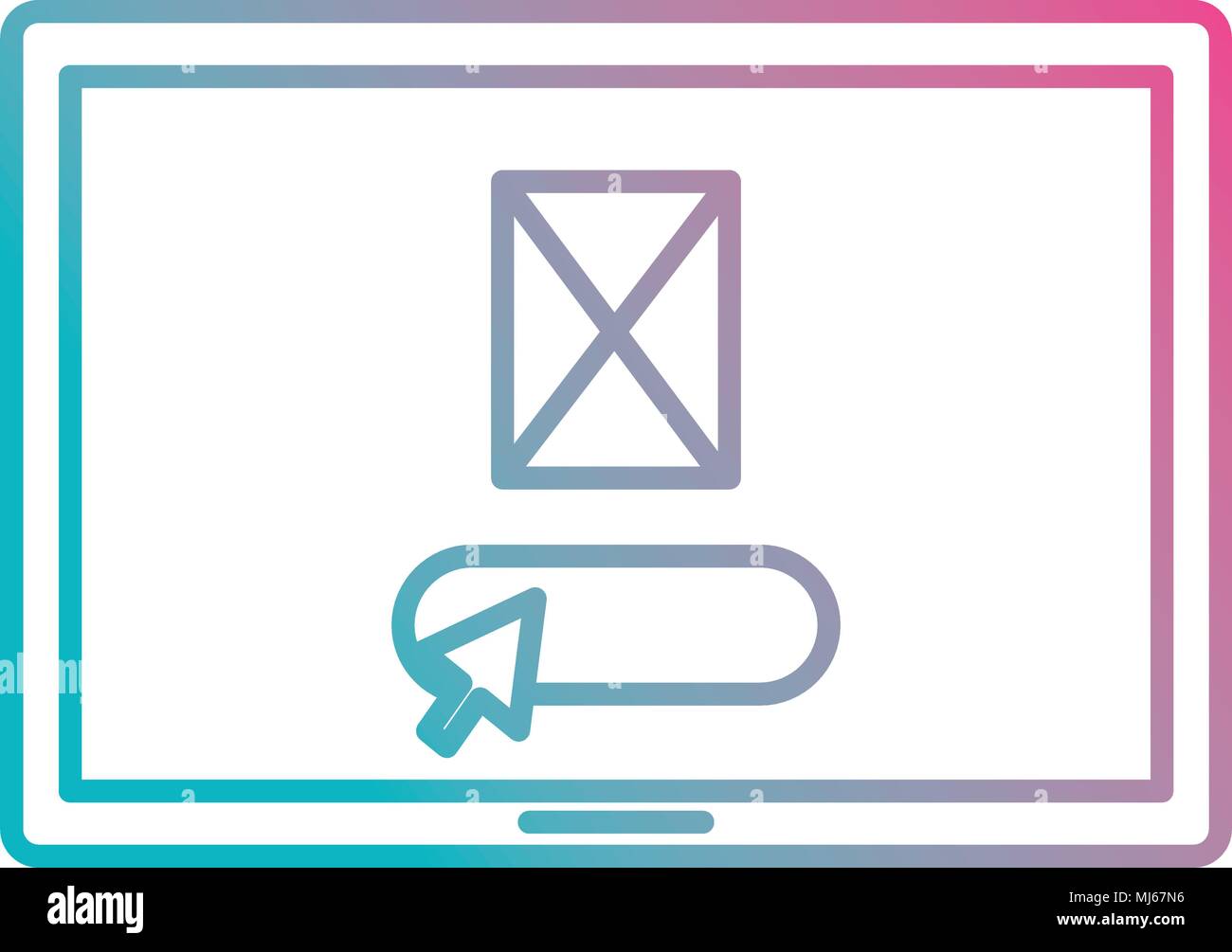 tablet with arrow cursor Stock Vector Image & Art - Alamy