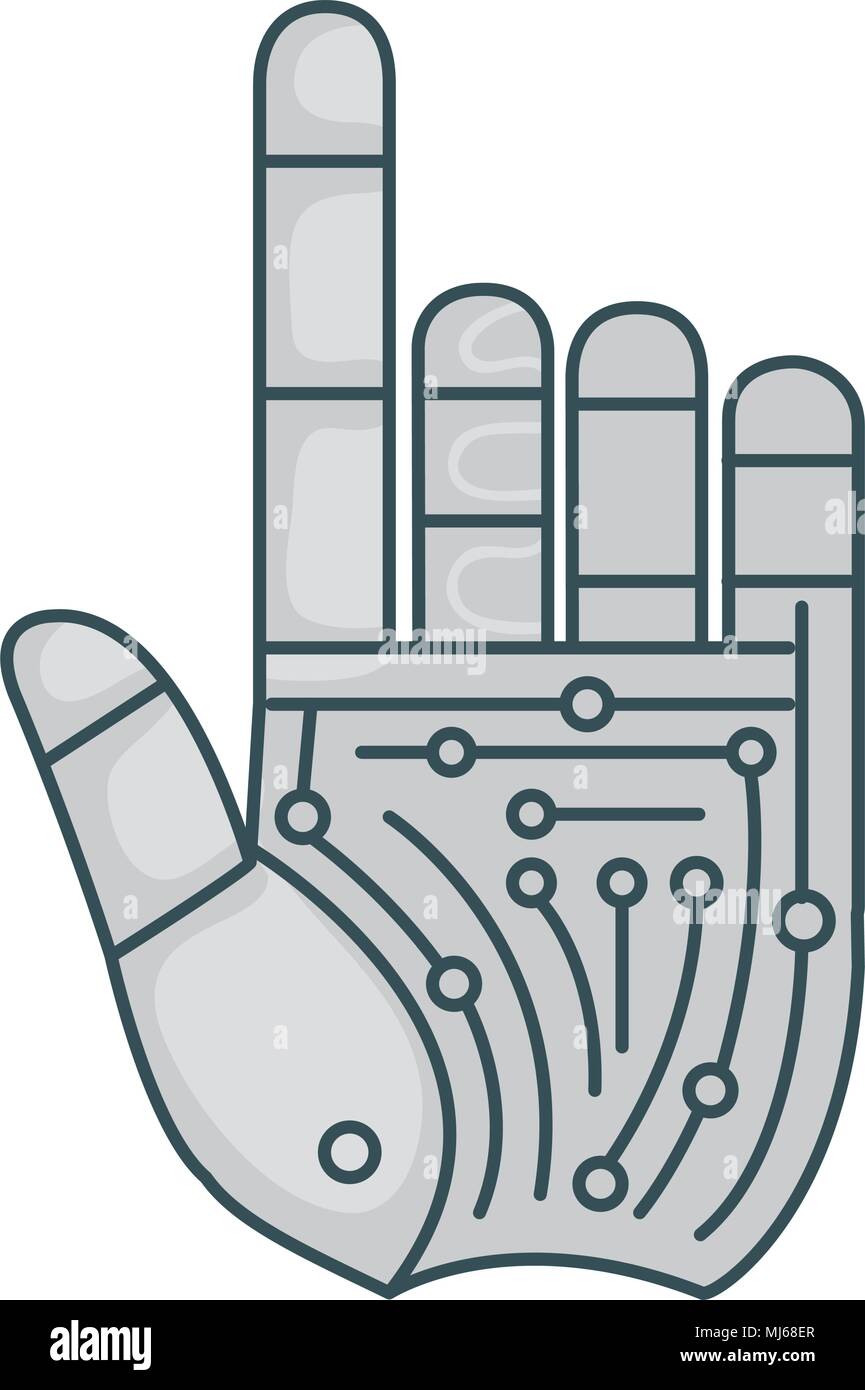 hand touching with circuit electric Stock Vector Image & Art - Alamy