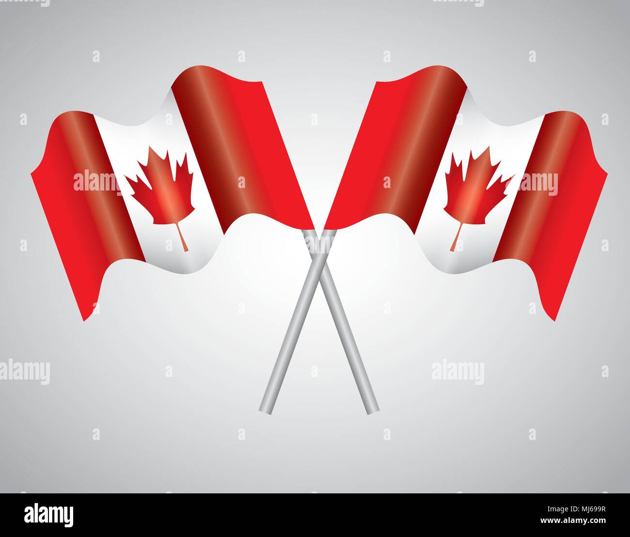 canada flags crossed emblem Stock Vector Image & Art - Alamy