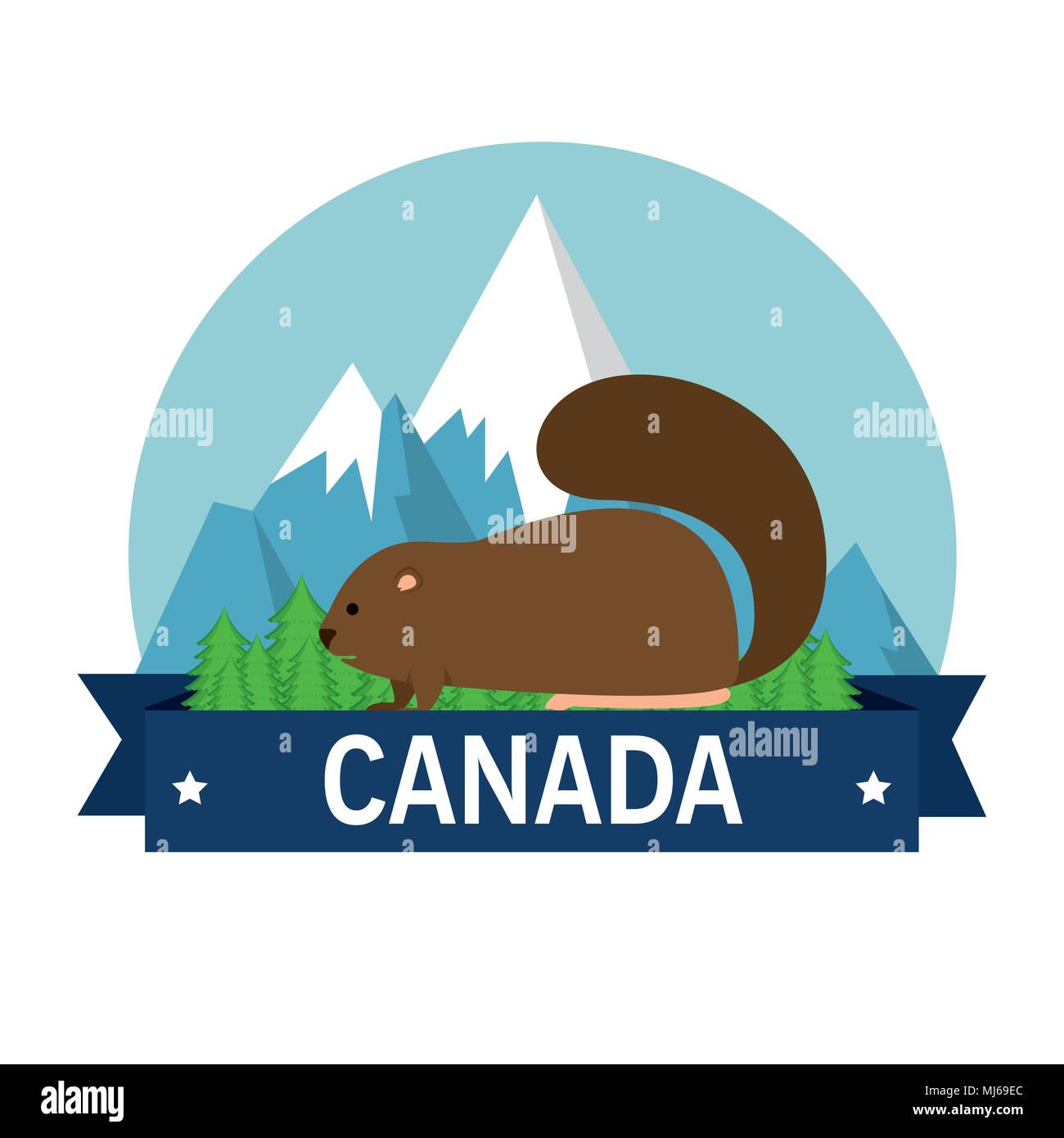 Beaver snow Stock Vector Images - Alamy