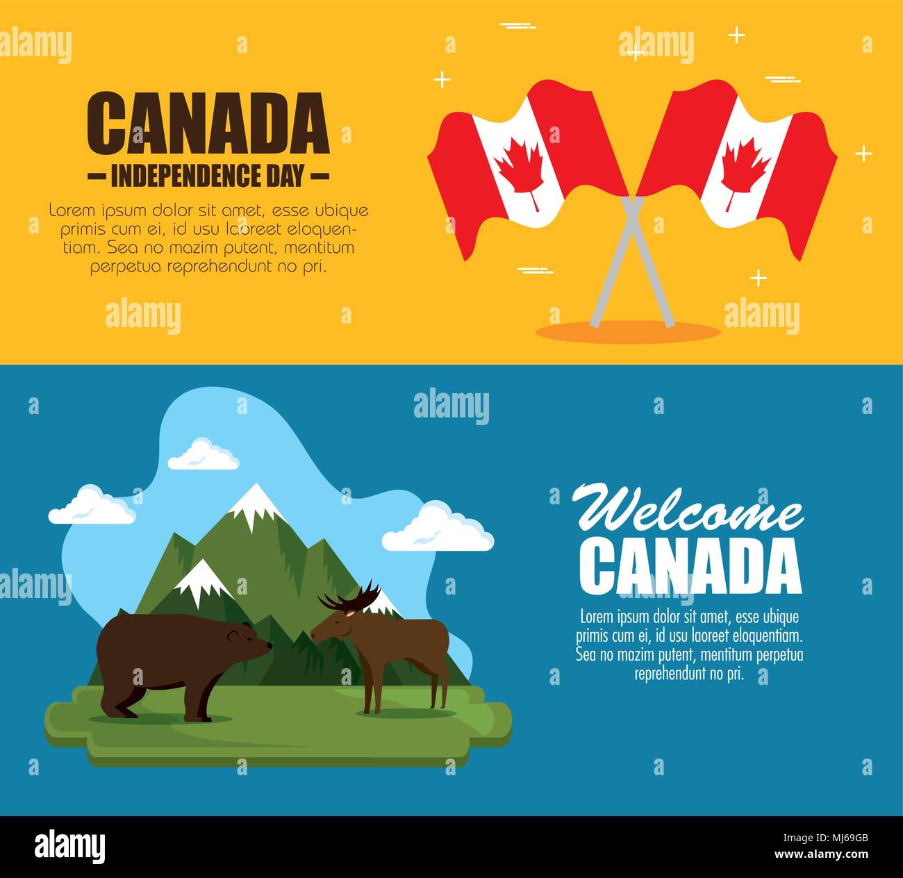 canadian culture set icons Stock Vector Image & Art - Alamy