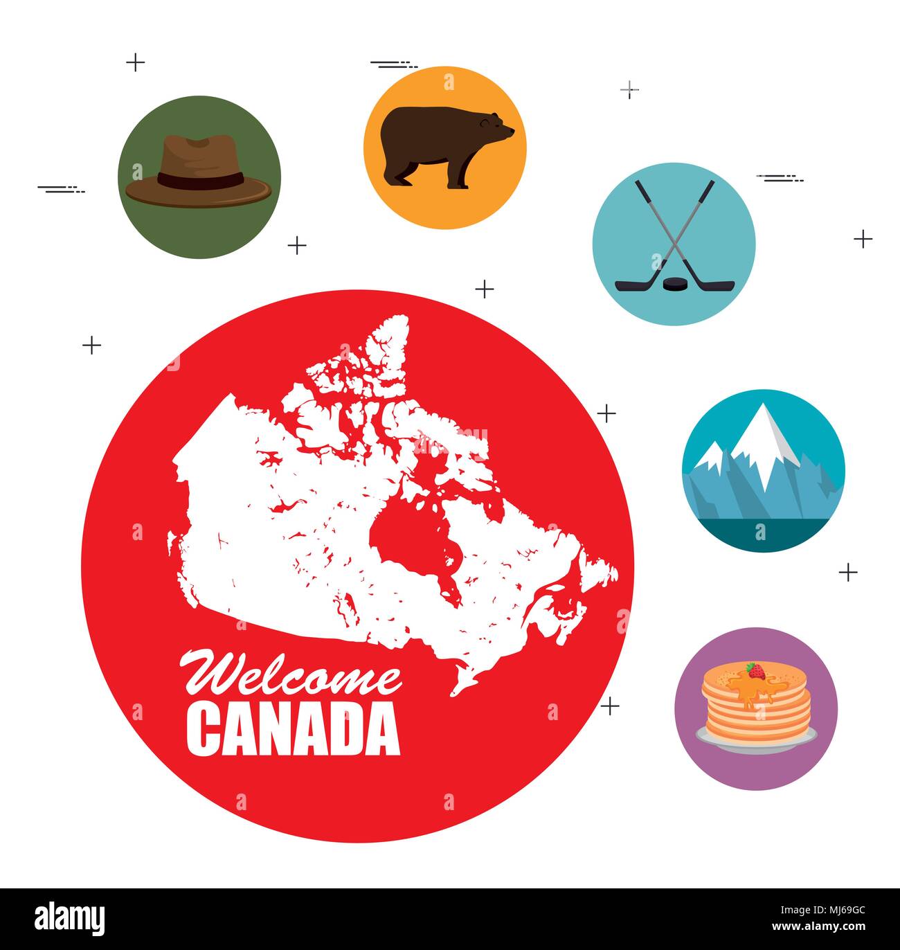 canadian culture set icons Stock Vector Image & Art - Alamy