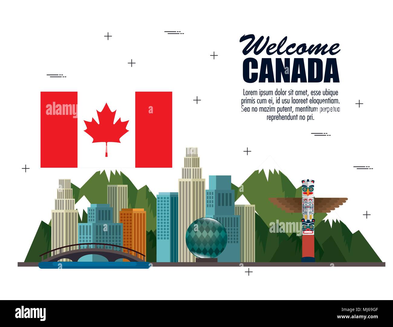 canadian culture set icons Stock Vector Image & Art - Alamy