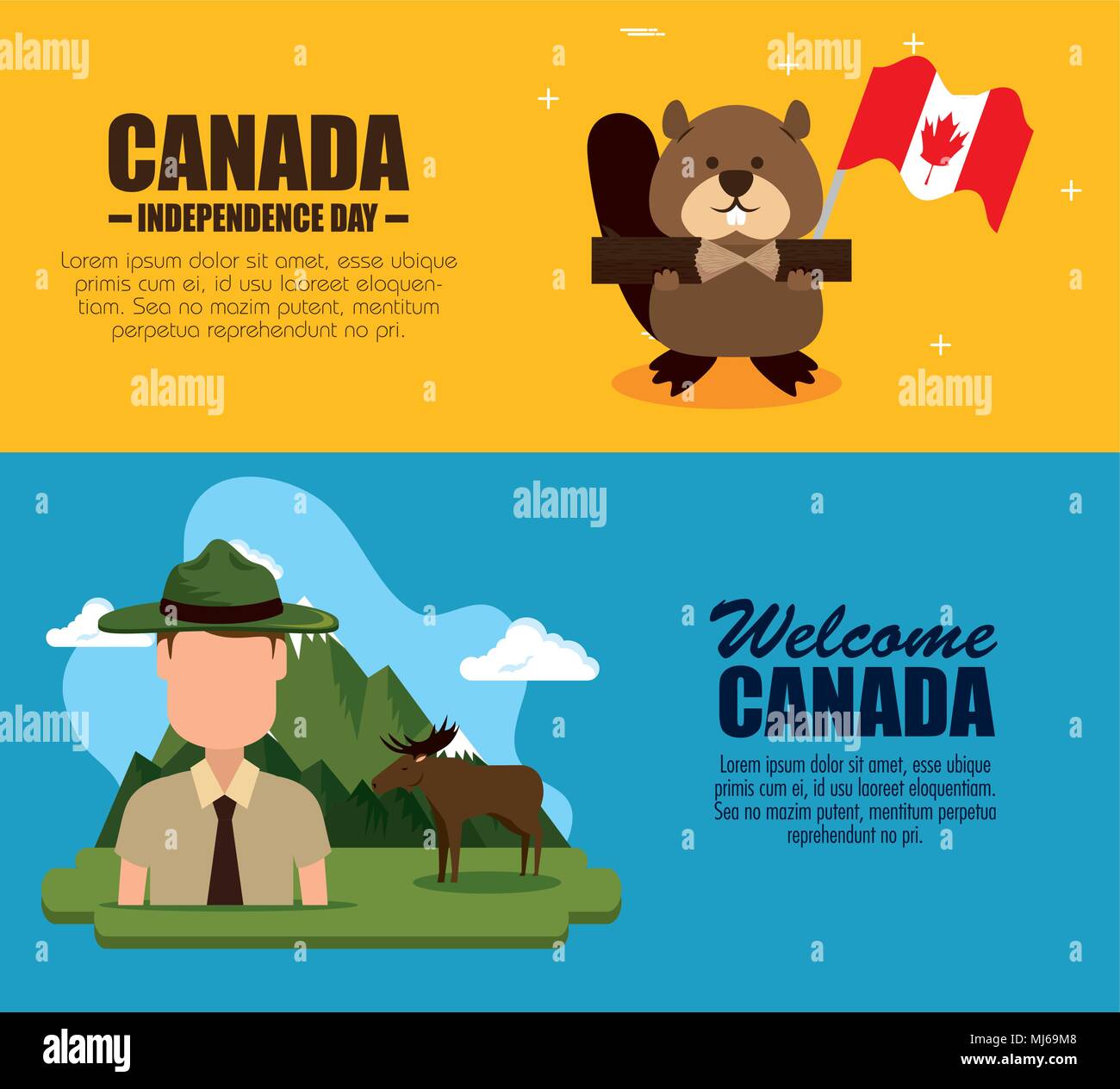 canadian culture set icons Stock Vector Image & Art - Alamy