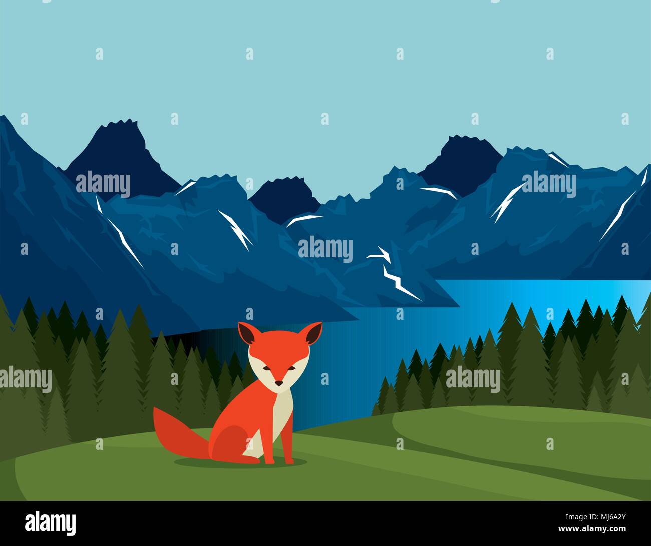 Fox peak Stock Vector Images - Alamy