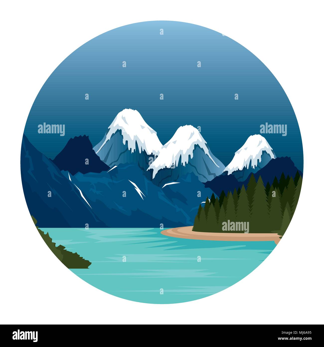 canadian landscape scene icon Stock Vector Image & Art - Alamy