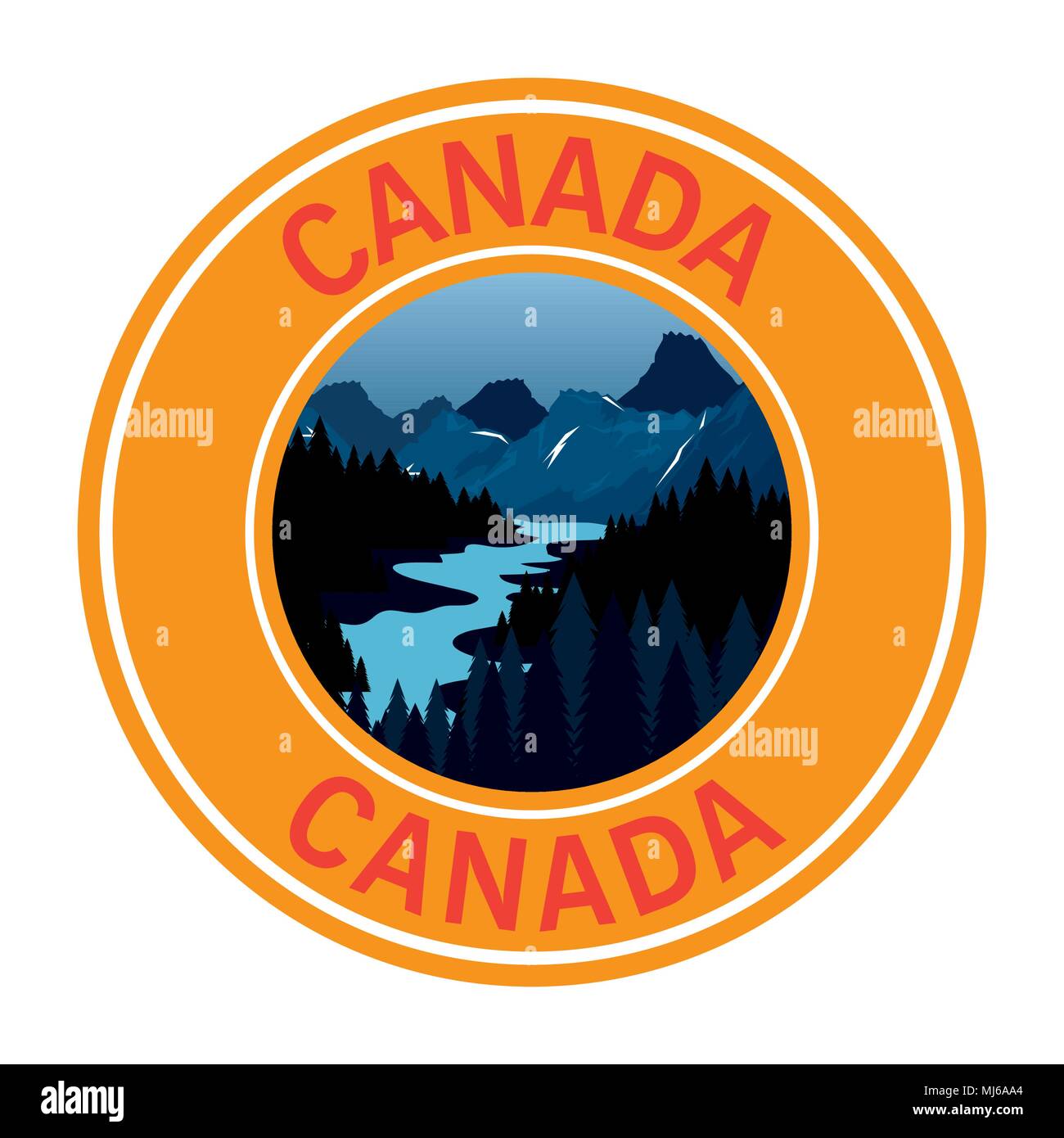 canadian landscape scene icon Stock Vector Image & Art - Alamy