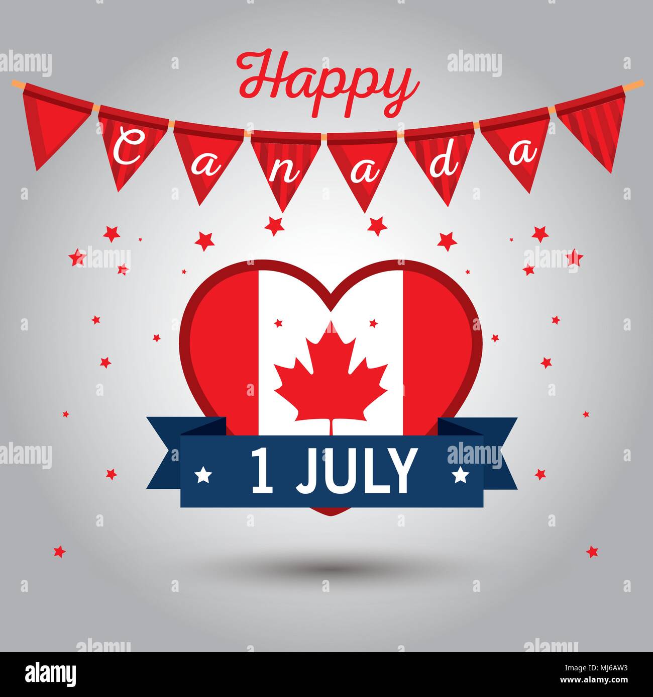 Canadian flag in heart shape hi-res stock photography and images - Alamy