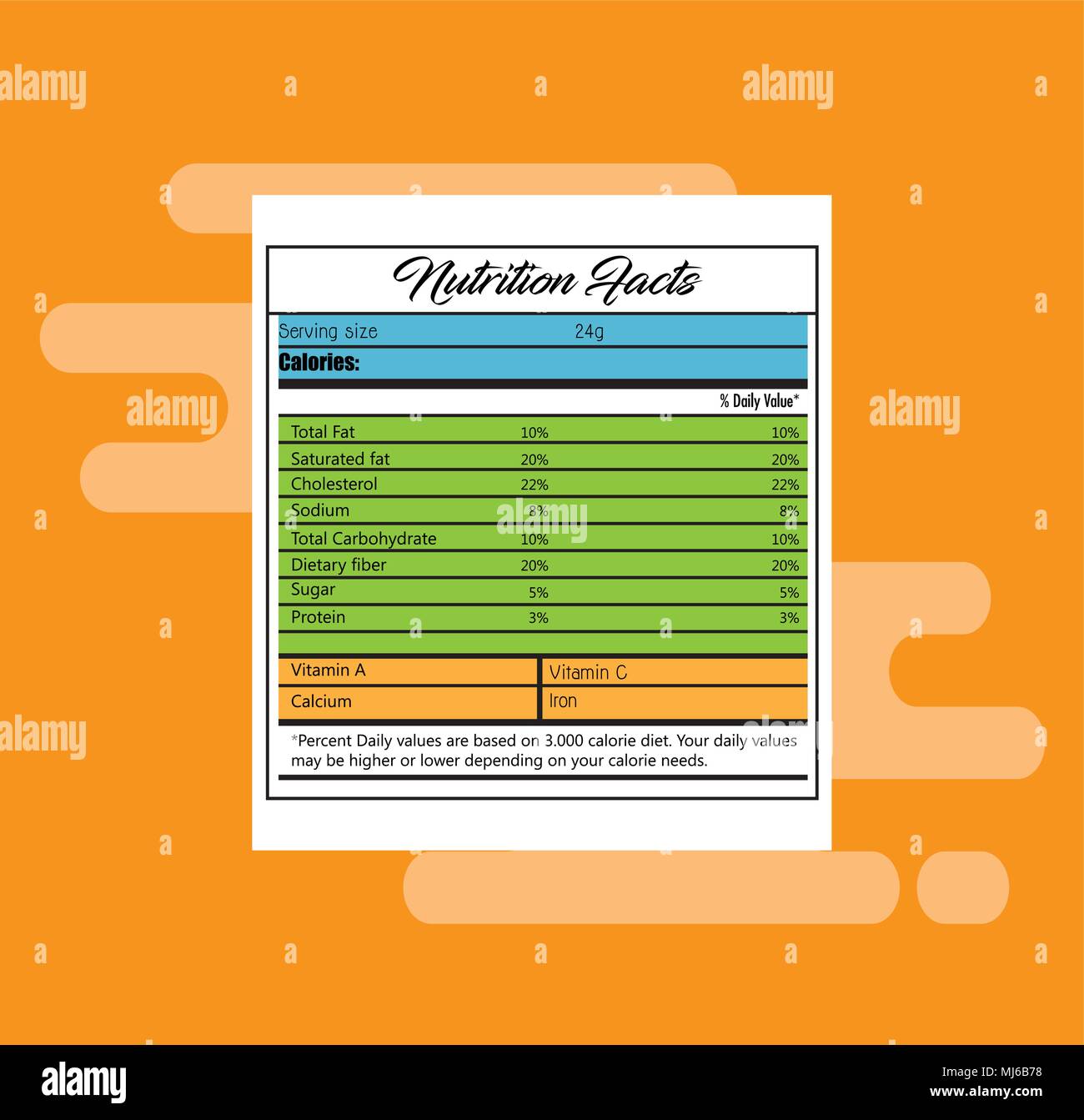 Nutritional ingredients Stock Vector Images - Alamy