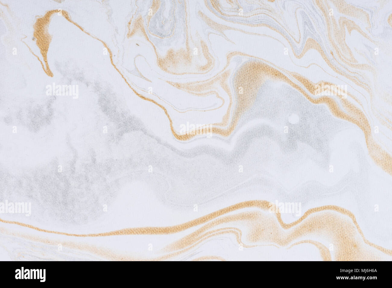 White paper sheet texture background. Flowing colors. Golden and silver ...