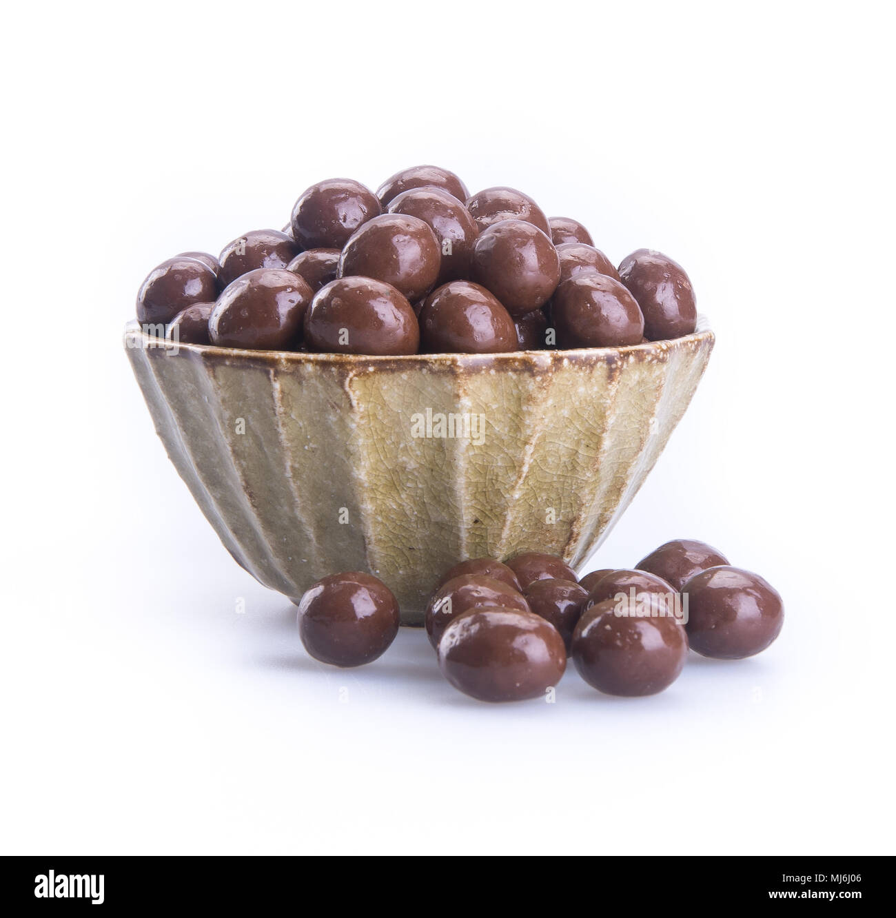 chocolate balls. chocolate balls in bowl on a background Stock Photo ...