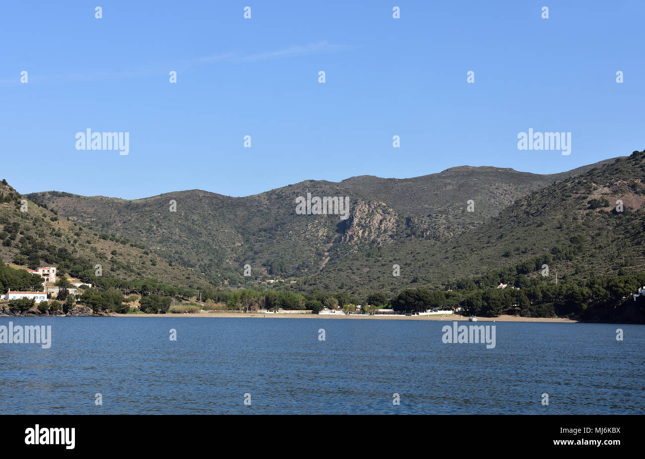 Landscape of Cap de Creus in the background Cala Montjoi beach, El ...