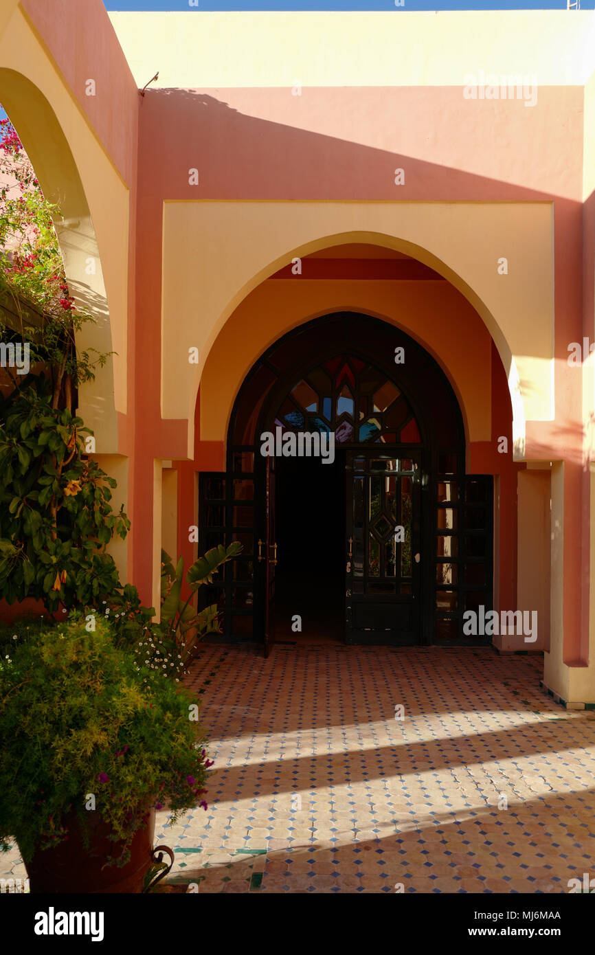 view of entrance of building Stock Photo - Alamy