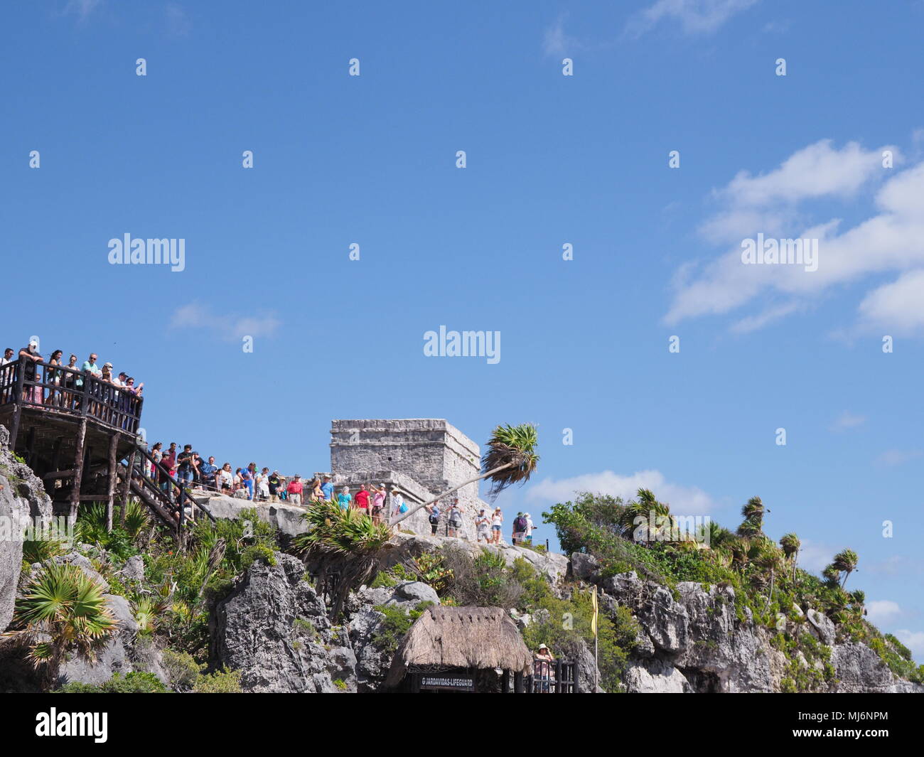 TULUM, MEXICO NORTH AMERICA on MARCH 2018: Scenery of ancient ruins of ...
