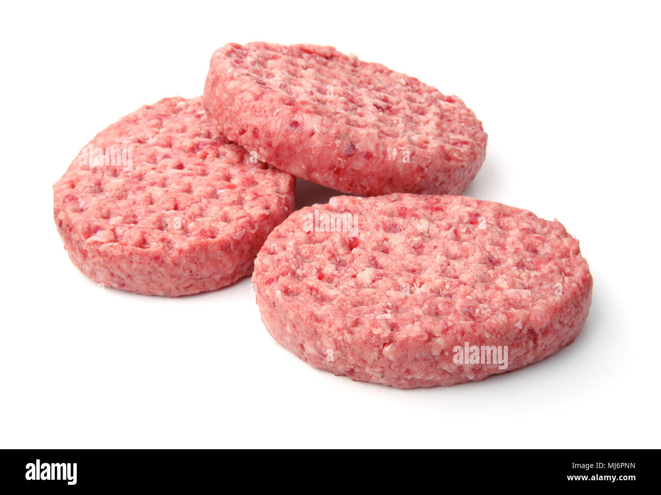 Meat patties cooking on Cut Out Stock Images & Pictures - Alamy