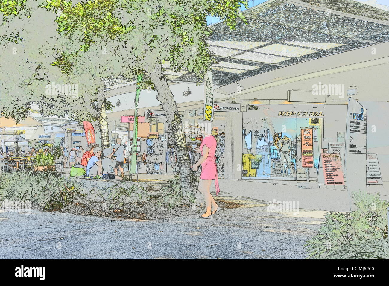 STREET SCENE ART Stock Photo - Alamy