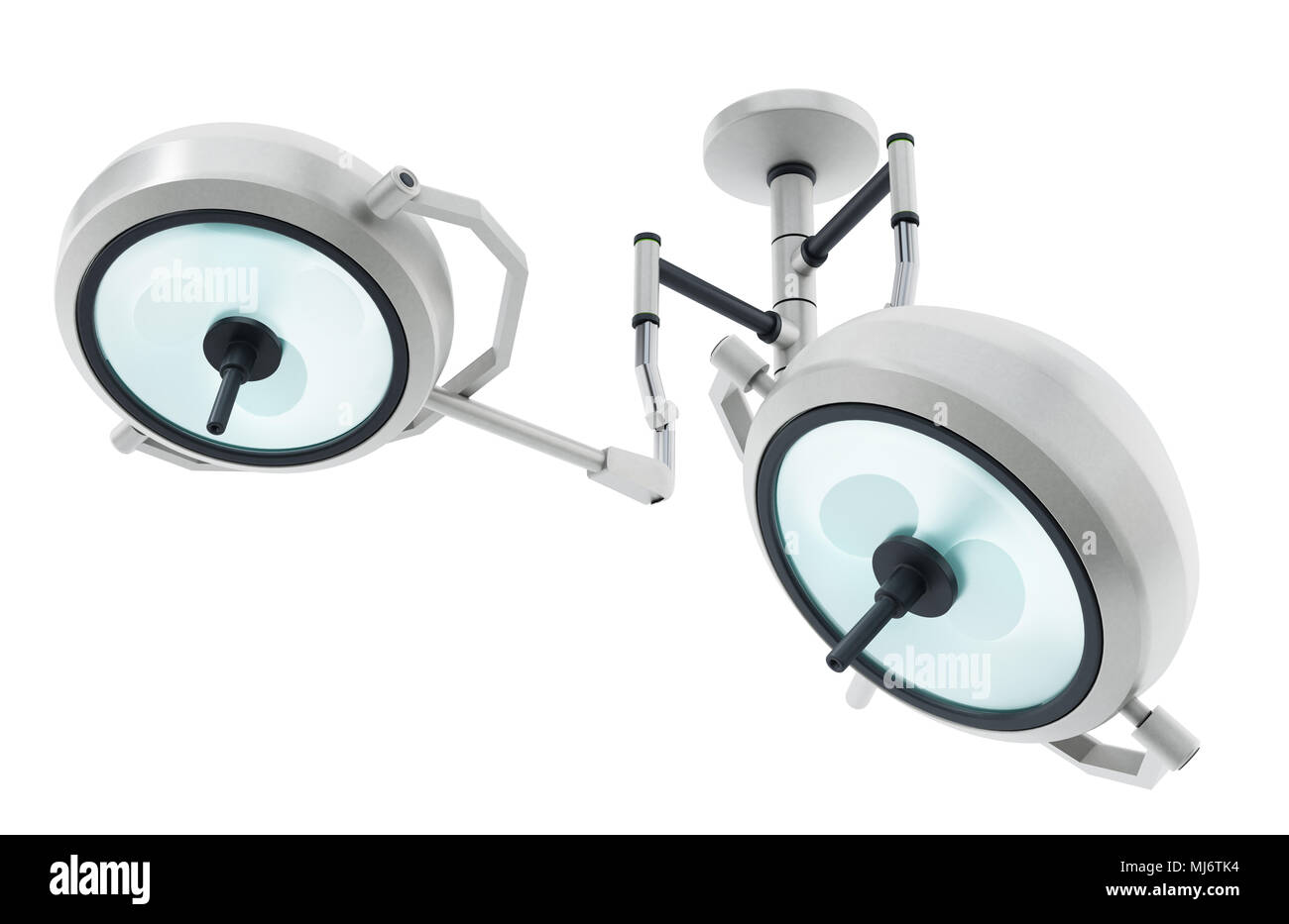 Operating lights isolated on white background. 3D illustration Stock ...