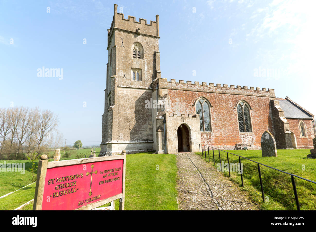 Church of Saint Matthew, Rushall, Wiltshire, England, UK Stock Photo ...
