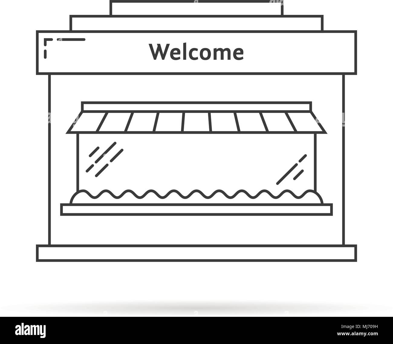 Supermarket store business black Stock Vector Images - Alamy