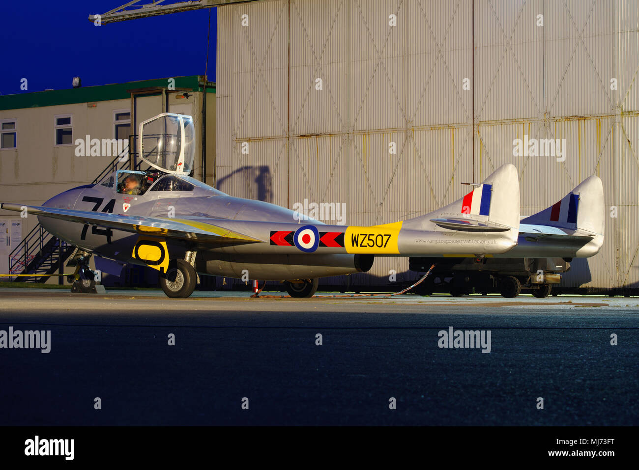 de Havilland Vampire T11 WZ507, G-VTII Stock Photo - Alamy