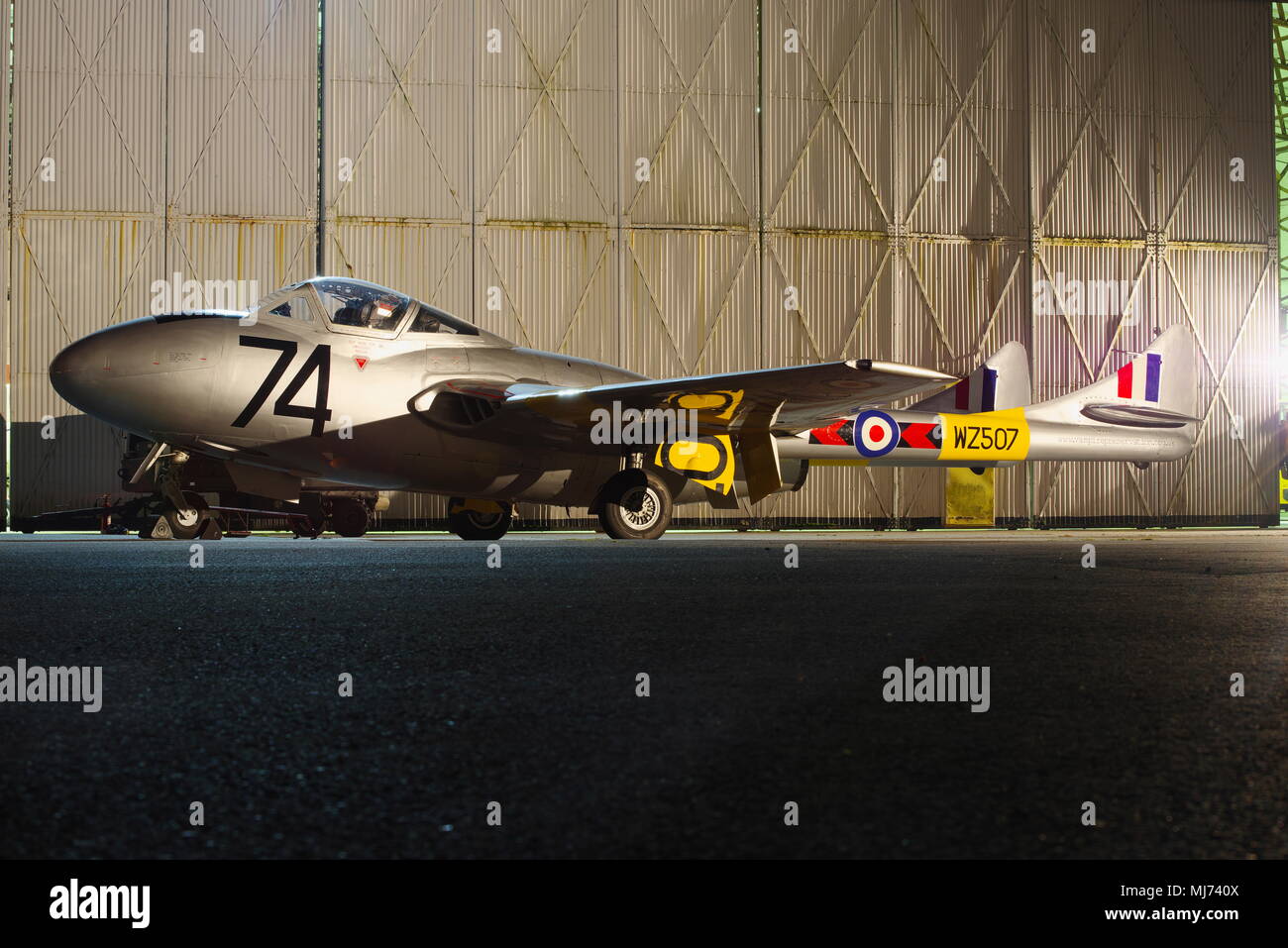 de Havilland Vampire T11 WZ507, G-VTII Stock Photo - Alamy