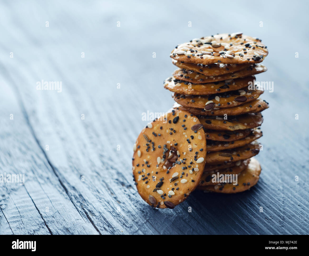 Black sesame crackers hi-res stock photography and images - Alamy