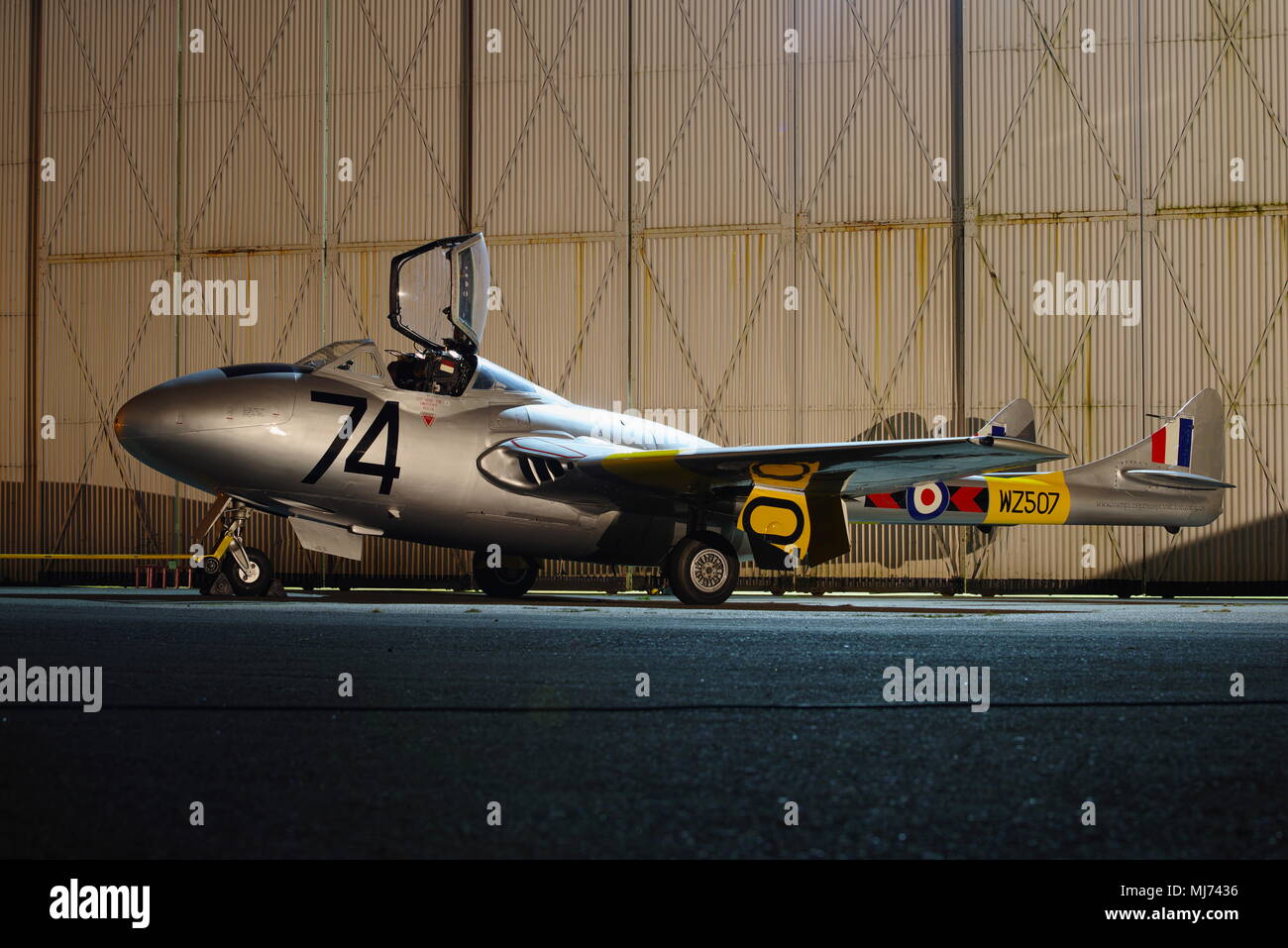 de Havilland Vampire T11 WZ507, G-VTII Stock Photo - Alamy