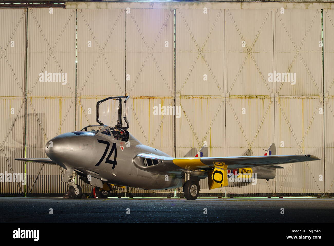 de Havilland Vampire T11 WZ507, G-VTII Stock Photo - Alamy