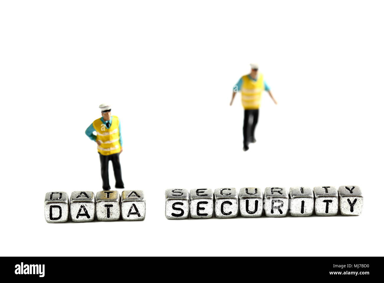 Data security on beads with miniature scale model security guards ...