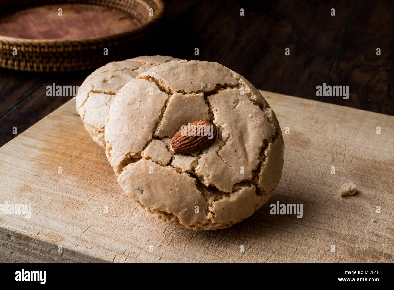Acibadem cookie is a traditional Turkish biscuit made of almonds, sugar ...
