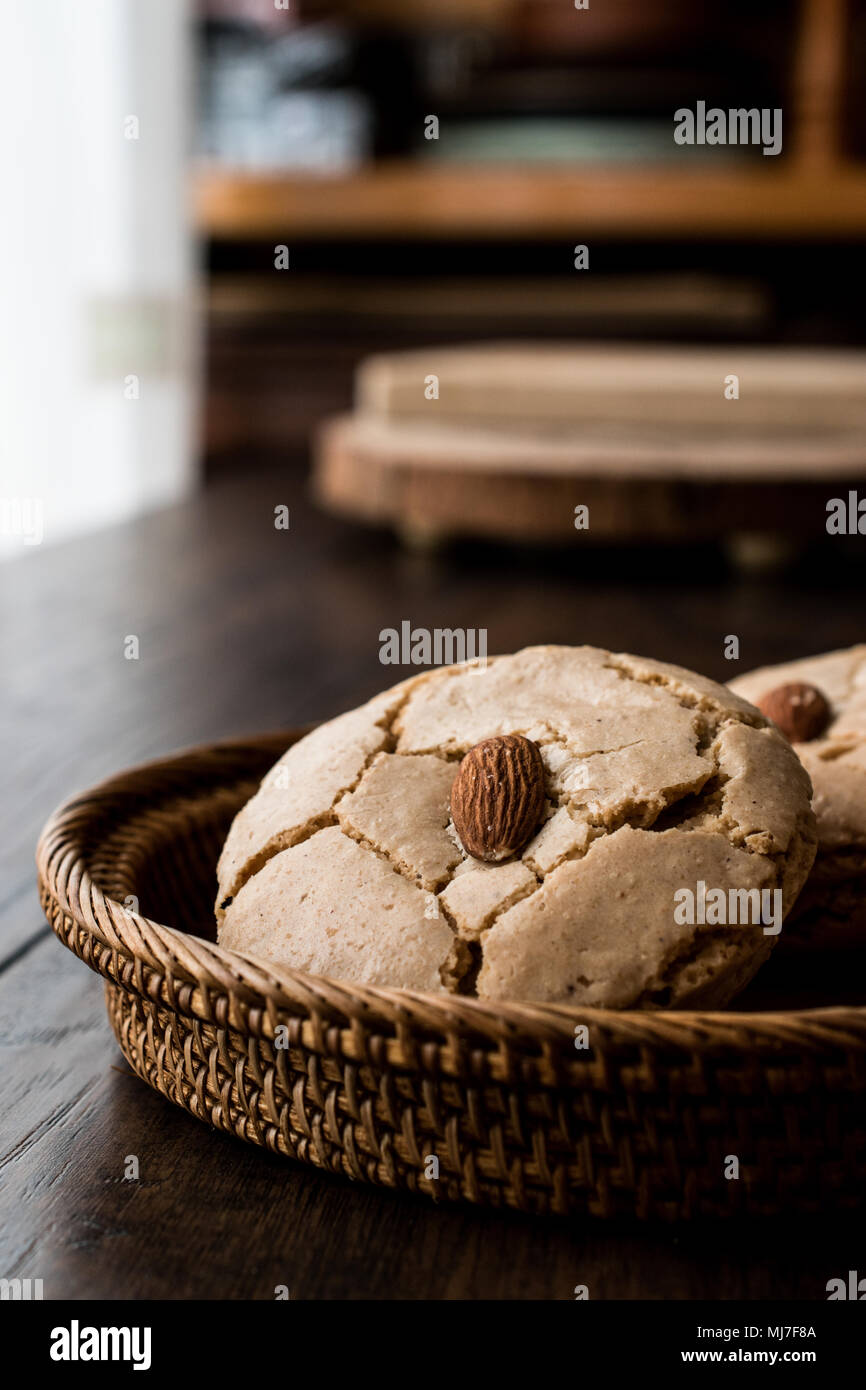 Acibadem cookie is a traditional Turkish biscuit made of almonds, sugar ...