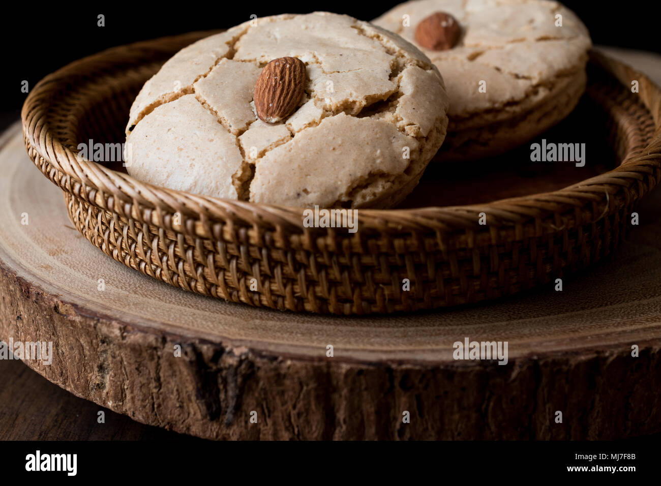 Acibadem cookie is a traditional Turkish biscuit made of almonds, sugar ...